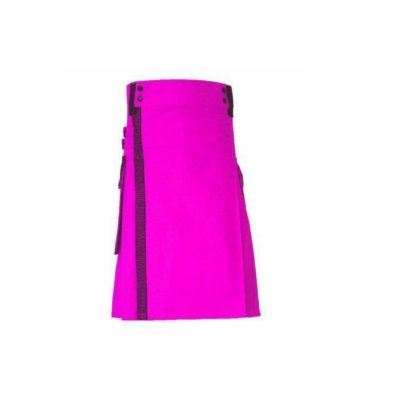 Men Hot Pink Color Utility Kilt | Wedding Kilts For Sale Nov 2020 ...