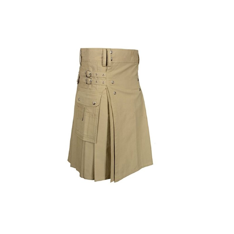 New Chocolate Brown Mini Leather Traditional Scottish Kilt