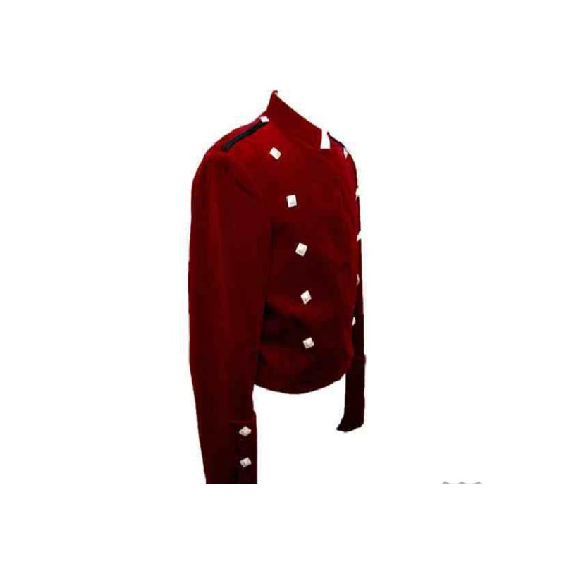 Scottish Red Velvet Jacket | Doublet Jacket For Sale Nov 2020- Rocketkilts