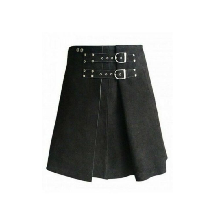 New Chocolate Brown Mini Leather Traditional Scottish Kilt